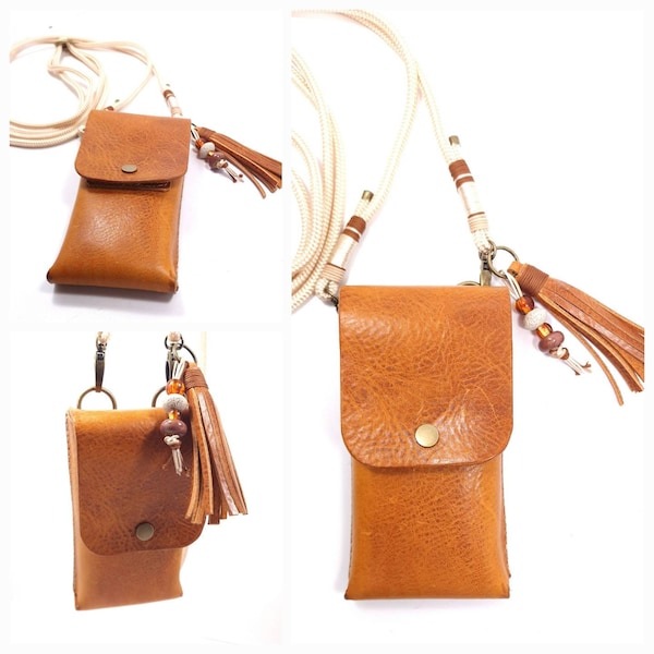 Leather 2 in 1 Phone Holster and Neck Pattern | Belt Phone Case ...