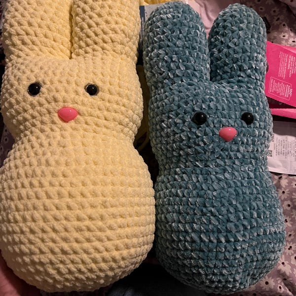 Jumbo Peep Bunny, Crochet Pattern, PDF, Digital, Download, Easter ...