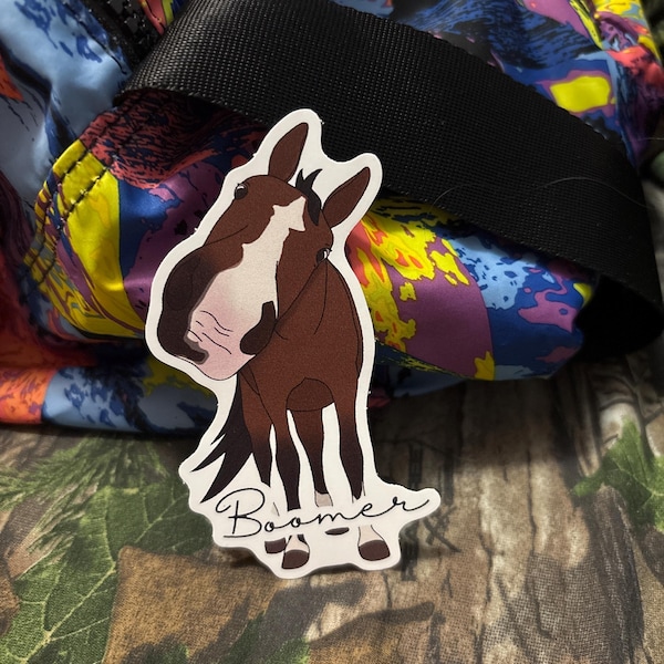 Customizable Head Tilt Horse Sticker Personal Decal Gift for Equestrian ...