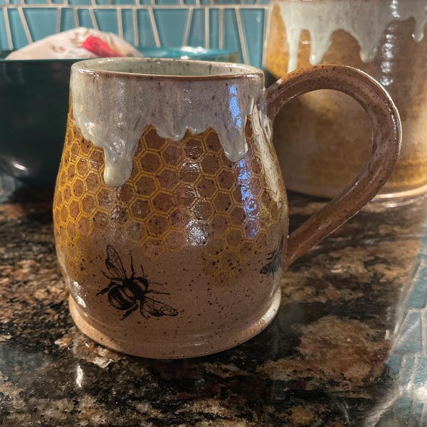 Spoon Rest With Drippy Honey and Bees. - Etsy