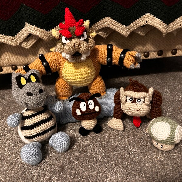 CROCHET PATTERN BUNDLE - Goomba & Mario Bros Mushrooms - Pdf File ...
