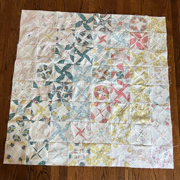 Modern Quilt Pattern - "split Pinwheels" - Baby Quilt to King Quilt ...