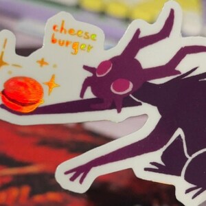 Cheeseburger Offering- Holographic Vinyl Sticker - Etsy