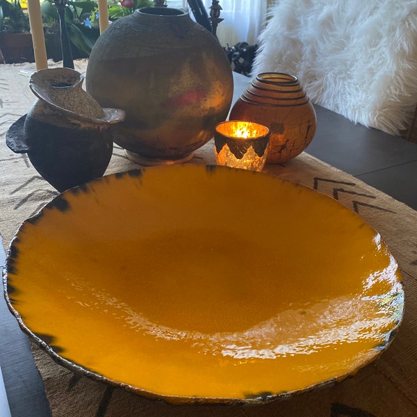 Large Ceramic Platters, Handmade Pottery Serving Plate, Contemporary ...