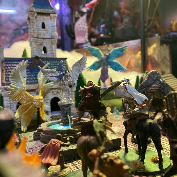 Riding Combat Horse Mounts (set of 5) W/ Miniature Slot, Dnd Mini Mount ...