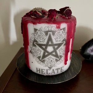 Hecate Altar Candle 6x3 Pillar Hekate Candle Ritual Candle | Etsy