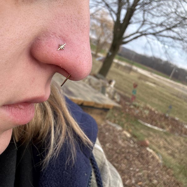 Silver Nose Stud, Sun Moon Star Nose Ring, Nose Piercing, Cute Nose ...