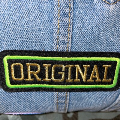 Neon Green and Metallic Gold,original Vintage Patch, DIY, Embroidered ...