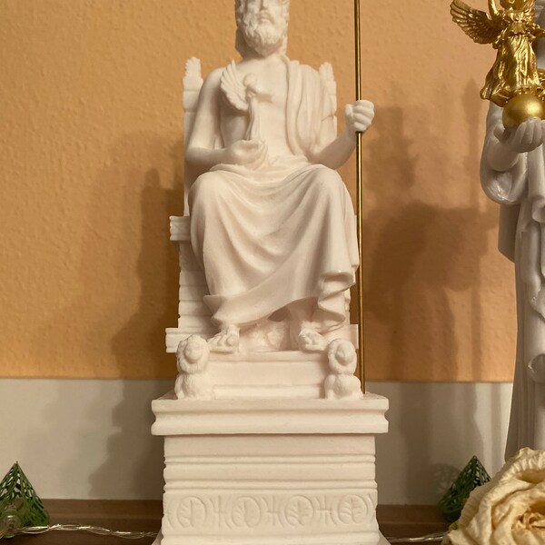 King of Gods ZEUS JUPITER Greek Handmade Statue Figure Sculpture Decor ...