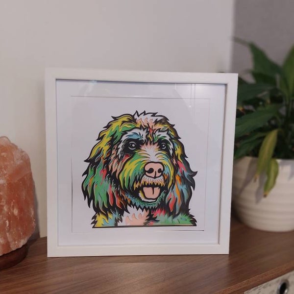 Cockapoo 3D Layer SVG/ Colorful Dog 3D Mandala/ 3D Dog Shadow Box ...