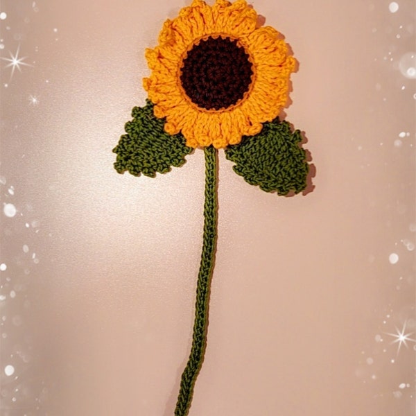 PATTERN Crochet Sunflower Applique, Only Crochet Pattern PDF Digital ...