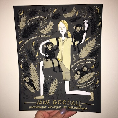 Women in Science: Jane Goodall - Etsy