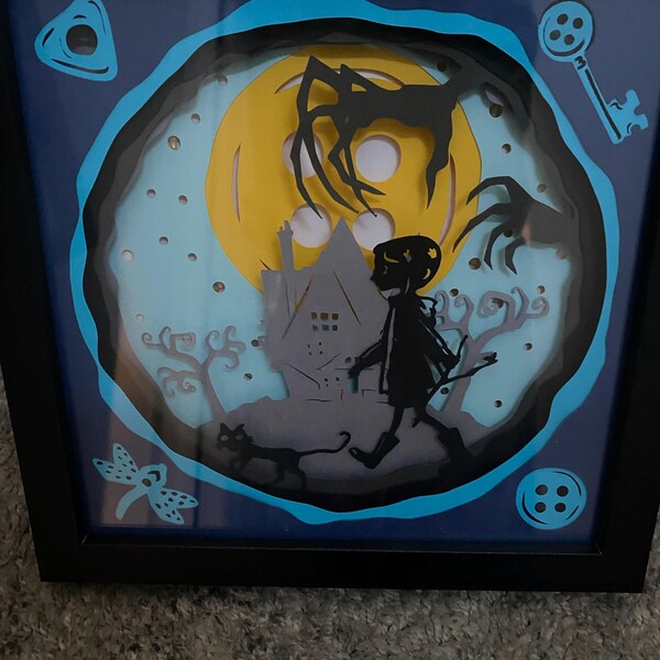 Coraline Halloween Inspired 3D Lighted Shadow Box - Etsy