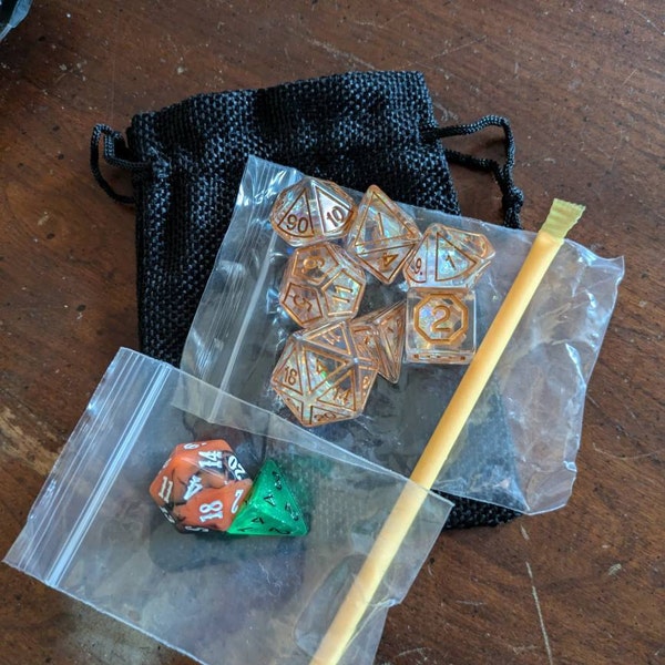 Fortune's Favor II Premium New Style 7 Piece Dice Set W/ Crystal D4 ...