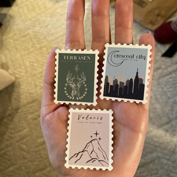 SJM Cities Stamp Sticker Pack VINYL STICKER Velaris City of Starlight ...