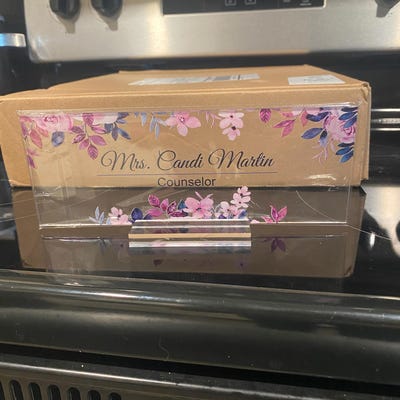 Personalized Desk Name Plate for Office Desk Printed on Acrylic Glass ...