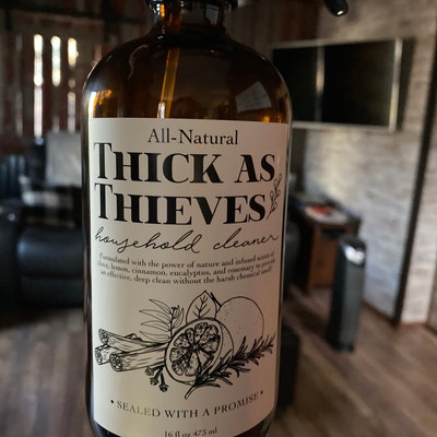 Thieves Cleaner Label Household Cleaner Spray Bottle Label All Purpose ...