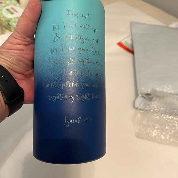 Bible Verse Water Bottle 32 Ounce or 22 Ounce, Create Your Own Custom ...