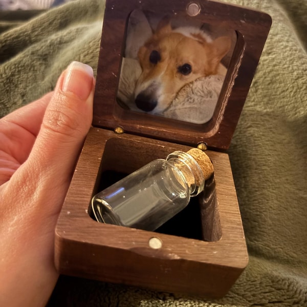 Pet Fur Memorial Pet Fur Memorial Vial for Hair Dog Keepsake Photos Pet ...