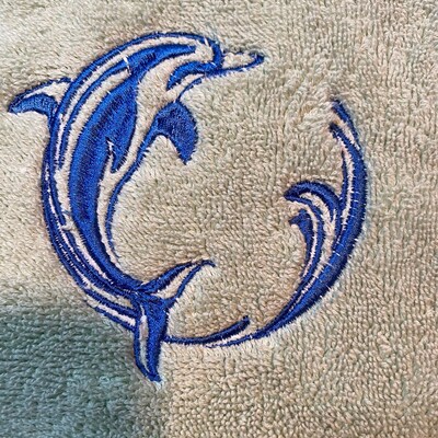 Dolphin Machine Embroidery Design, Bottlenose Dolphin Embroidery ...