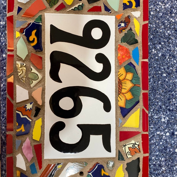 Custom Mosaic Ceramic Tile House Numbers. Custom Made to Order. Can Say ...