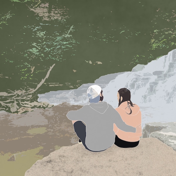Custom Friends Portrait , Digital Illustration of Best Friends ...