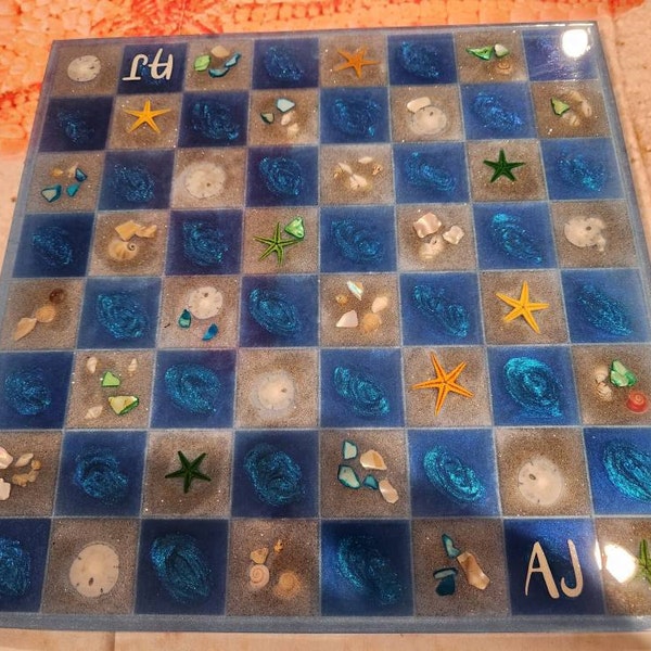 Beach Themed Chess Set, Coastal Decor, Ocean Chess Set, Starfish Sand ...