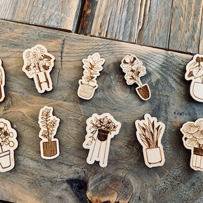 Plant Magnets, Houseplant Magnet, Plant Lover Magnet Housewarming Gift ...