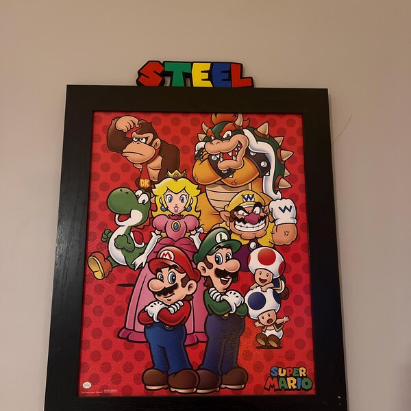 Personalized Mario Style Name Sign, Name Tag Sign, Kids Room Decor ...