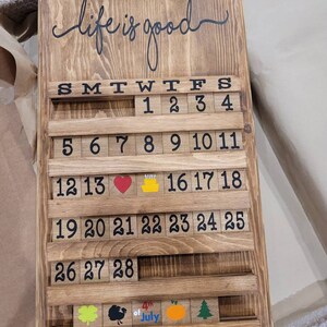 Personalized Calendar Tiles - Etsy
