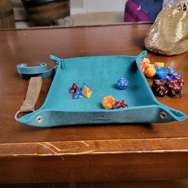 Scroll of Rolling, DND Dice Rolling Tray, Leather Rolling Mat With ...