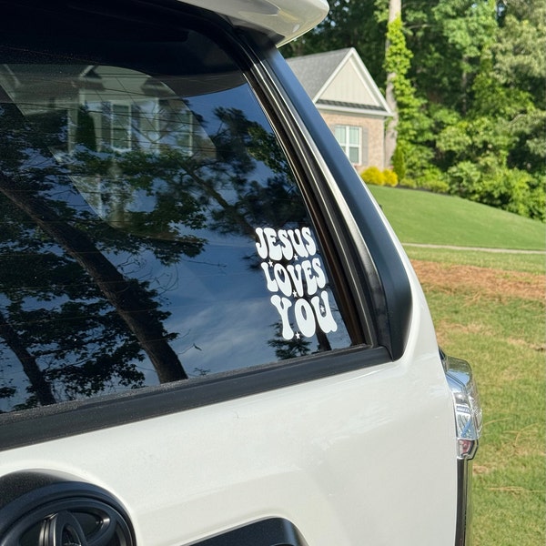 Jesus Loves You - Christian Car Vinyl Decal Bumper Sticker for Car ...