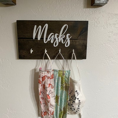 Mask Holder Sign Mask Storage Mask Hooks - Etsy