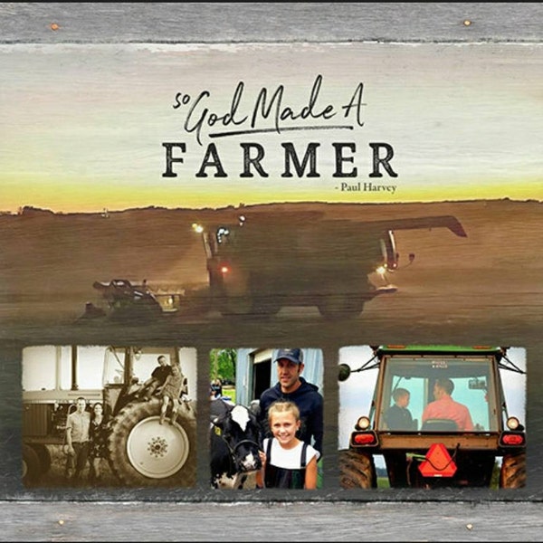 So God Made a Farmer by Paul Harvey Canvas Print - Farmer Gift - Etsy