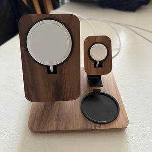 Magsafe Charging Wood Tray Magsafe Charger Ready Apple iPhone Charging ...