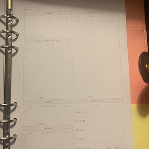 Week at a Glance A5 Ring Printable Planner Inserts Weekly - Etsy