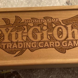 Wooden Trading Card Deck Box With Hinged Lid 2 Removable Dividers Fits ...