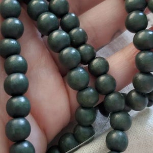 Pink Abacus Wood Beads: Natural Organic Rondelle Dyed Wooden Round Disk ...