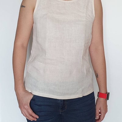 Natural Linen Tank LEIGH, Linen Tank Top, Tank Tops for Woman, Linen ...