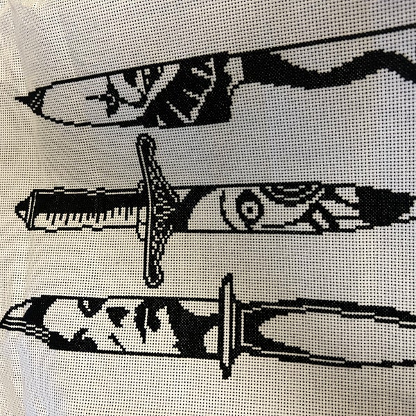 Weapons of Maniacs Cross Stitch Pattern DMC Needlepoint Embroidery ...