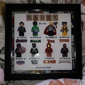 Father's Day Superhero Frame Superhero Father's Day - Etsy
