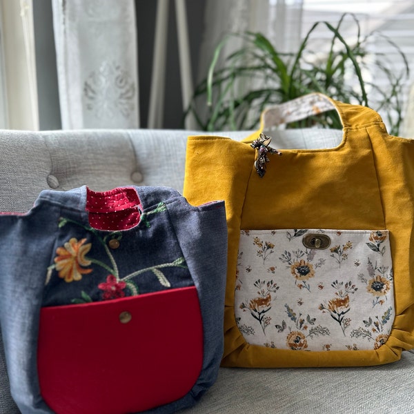 Shoulder Bag Easy Pattern | Shoulder Bag PDF Sewing Pattern | Double ...