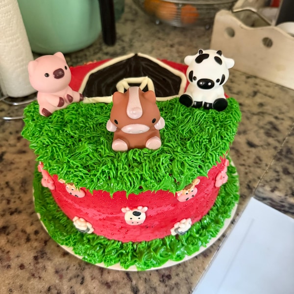 FARM ANIMALS BARNYARD Assortment - 12 or 24 Pieces Cupcake / Cake ...