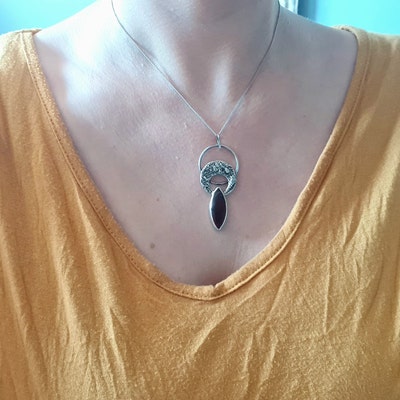 Full Moon Relic Earrings . Sterling Silver. Handmade 'goddess Relics ...