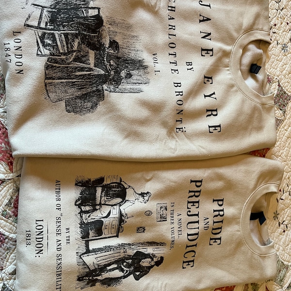 Jane Eyre Sweatshirt, Charlotte Bronte Sweatshirt, Jane Eyre Gift ...