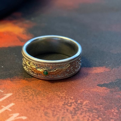 ALWAYS WINGED : Wizard Inspired Ring in Your Choice of Metals Wedding ...