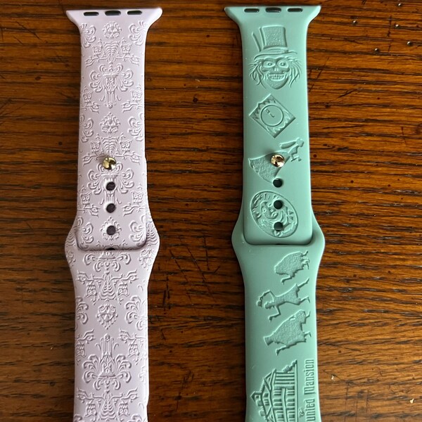 The Haunted Mansion Engraved Apple Watch Band, 24 Colors, 38mm 40mm ...