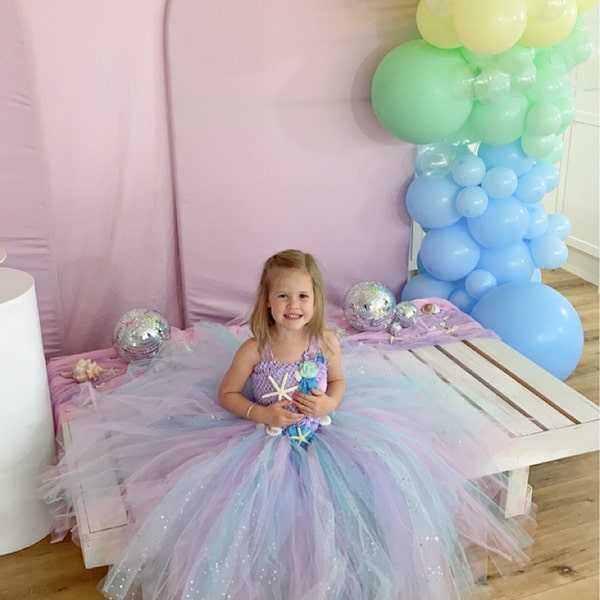 Under the Sea Mermaid Tutu Dress - Mermaid Birthday Dress_ Ocean Themed ...
