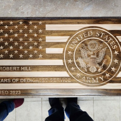 Personalized Wood Engraved Military Wall Plaques, Army, Navy, Coast ...