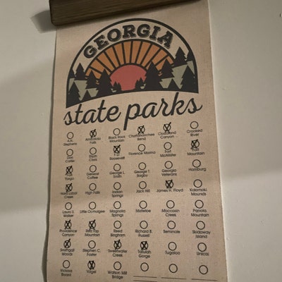 GA State Park Adventure Checklist WITH Pen // Georgia State Park ...